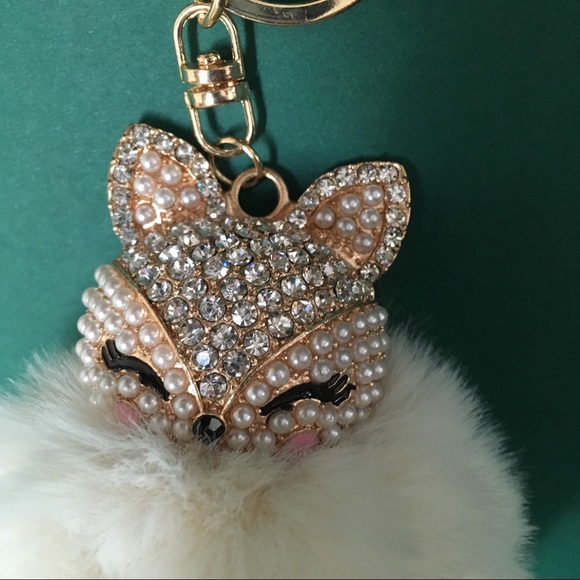Accessories | New Adorable Snow White Fox Fur Bagkeychain | Poshmark